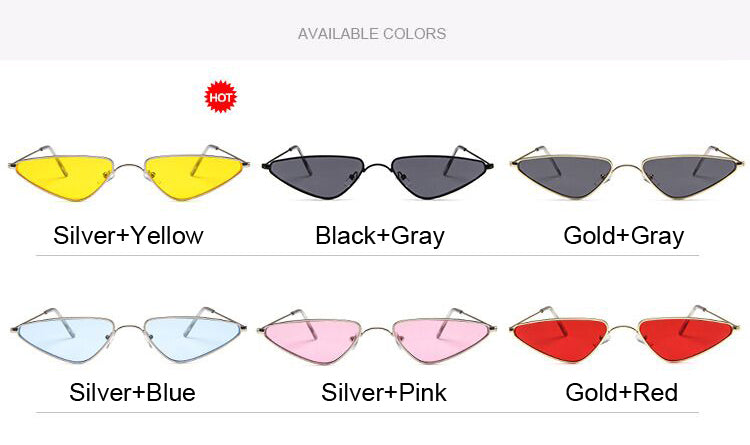 Pink Women Cat Eye Sunglasses Summer Small Frame Black Red Cateye Sun ...