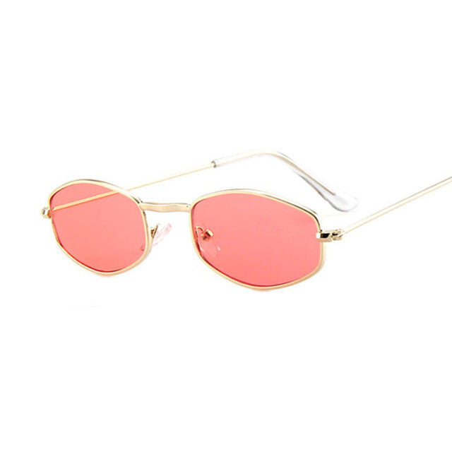 Small Frame Rectangle Sunglasses Women Mirror Metal Sun Glasses Female ...